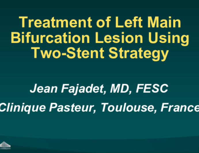 Treatment of Left Main Bifurcation Lesion Using Two-Stent Strategy | tctmd.com